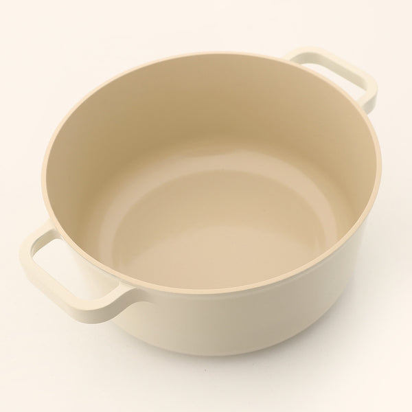 5-Piece Ceramic Cookware Set (Handles included) - Beige - Alma Cookware